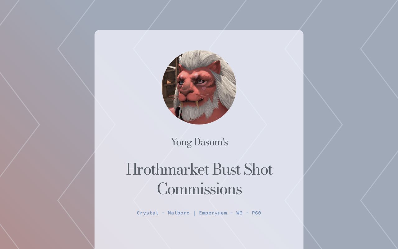 Hrothmarket Bust Shot Commissions